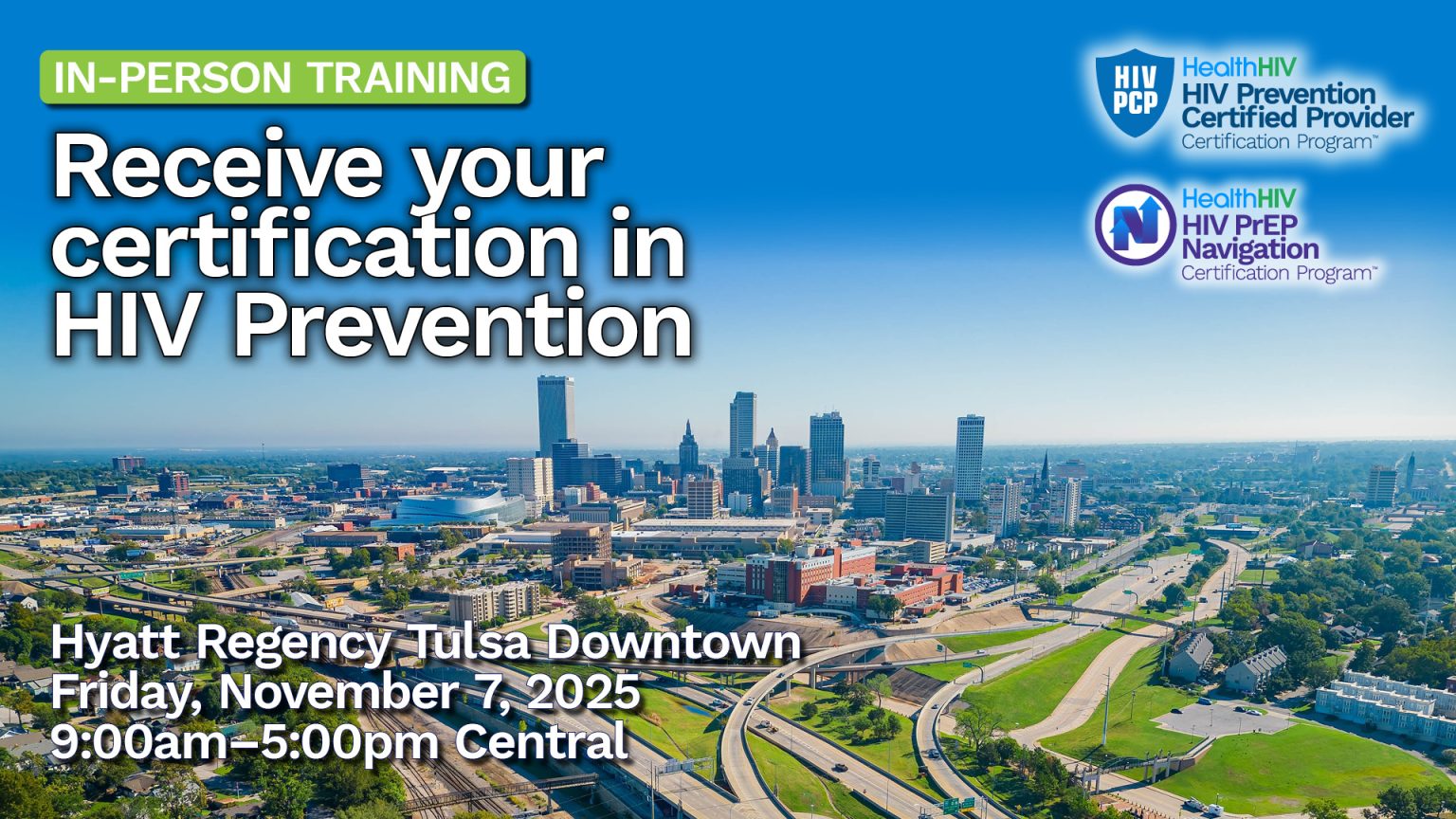 Receive Your Certification in HIV Prevention: Tulsa, Oklahoma – HealthHIV